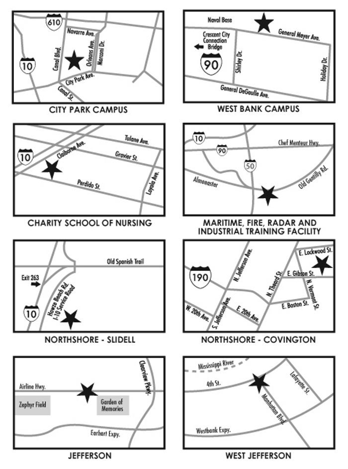 Locations and Campus Maps - Delgado Community College